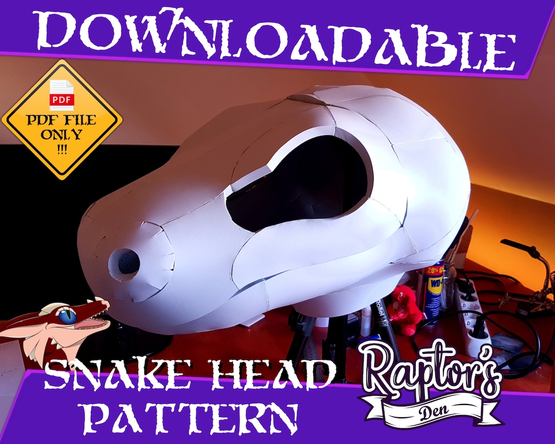 Snake Head Pattern for EVA Foam - Downloadable File Only! Pictures Are ...
