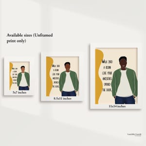 Black Man Quote Print, Black Excellence African American Wall Decor ...