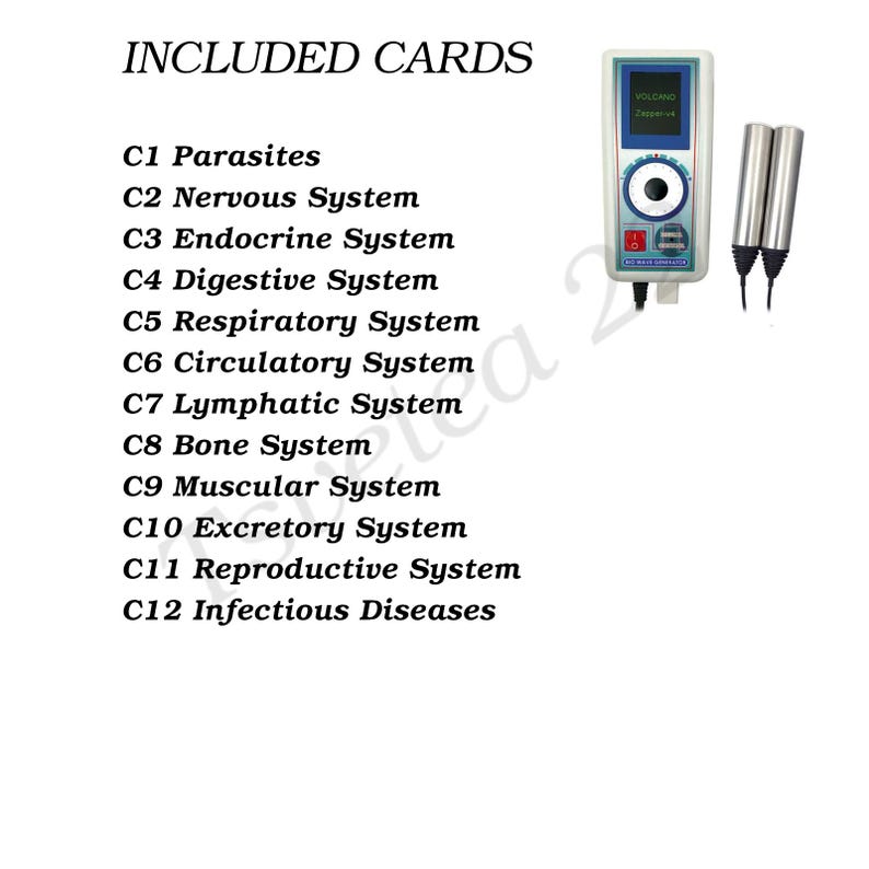 Multi Frequency Zapper Volcano V4 Bioresonance Device + 1 Card With 25 ...