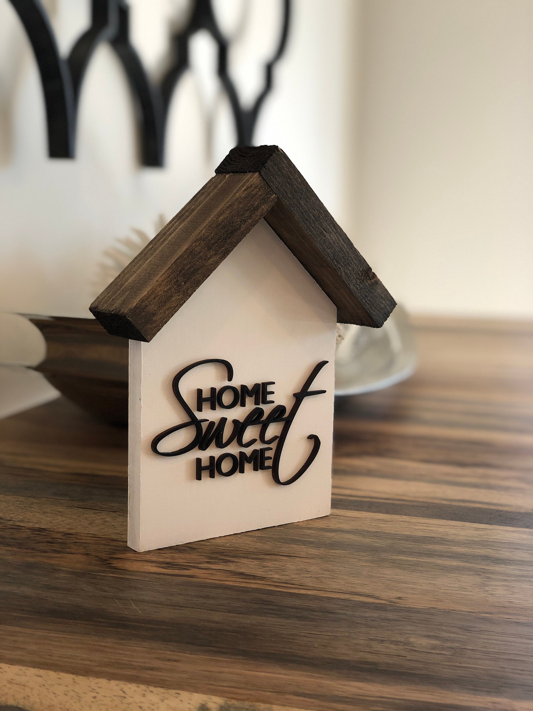 Rustic Home Sweet Home House Shelf Sitter - Etsy