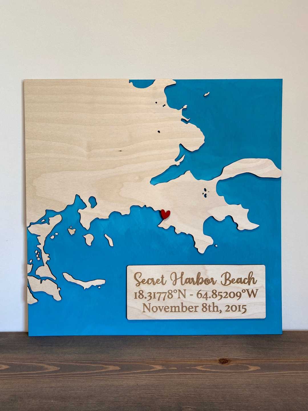 Custom Wedding Map Laser Engraved - Etsy