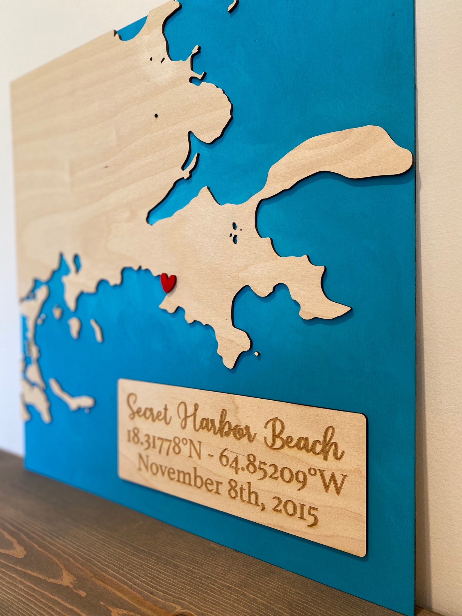 Custom Wedding Map Laser Engraved - Etsy