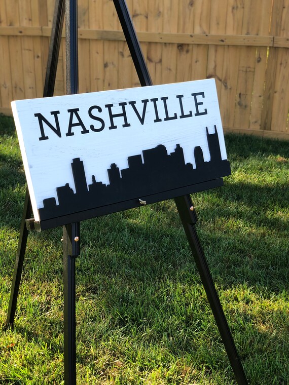 Handmade Skyline Sign With 3D Cut of Skyline | Etsy