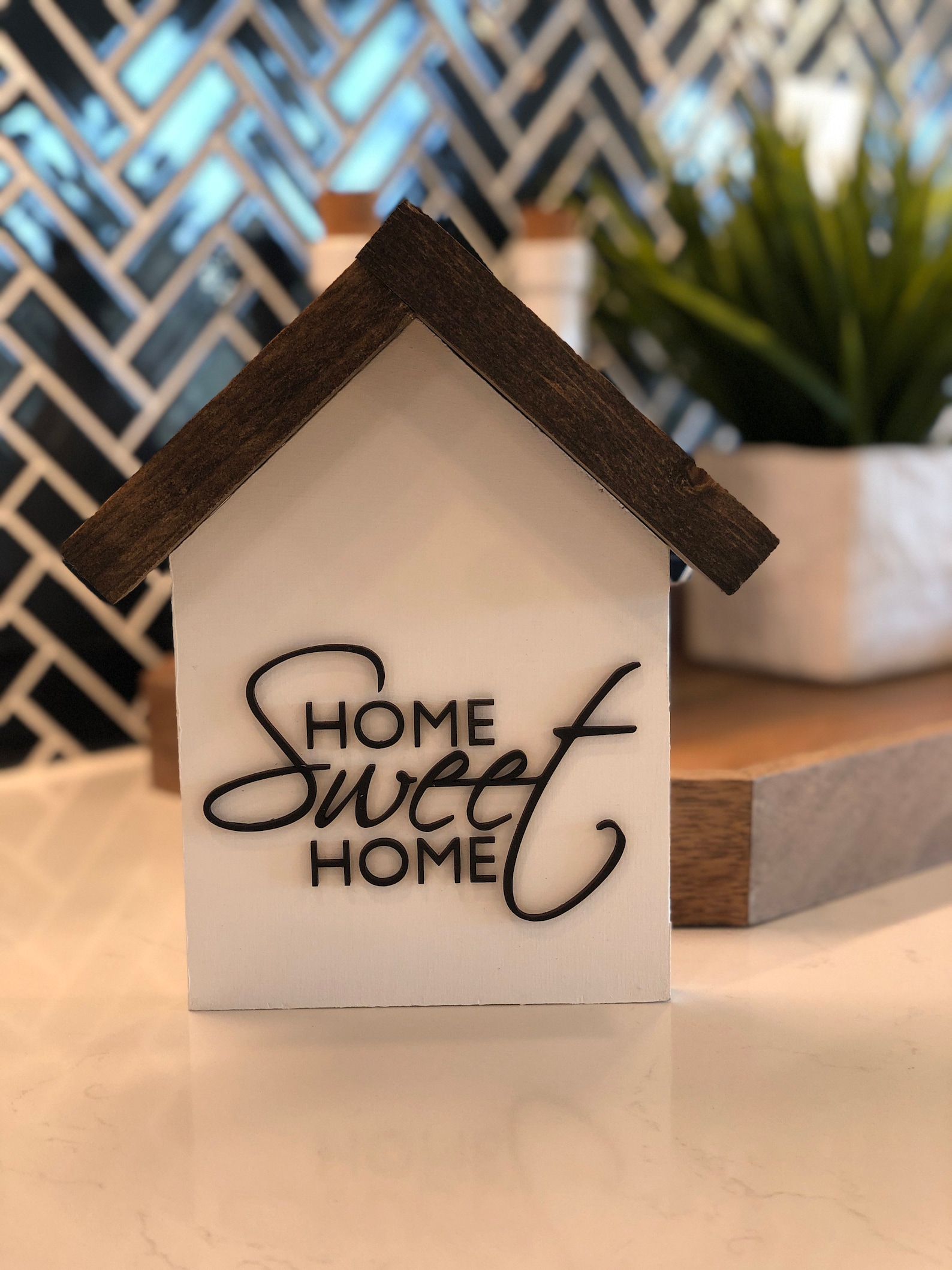 Rustic Home Sweet Home House Shelf Sitter - Etsy