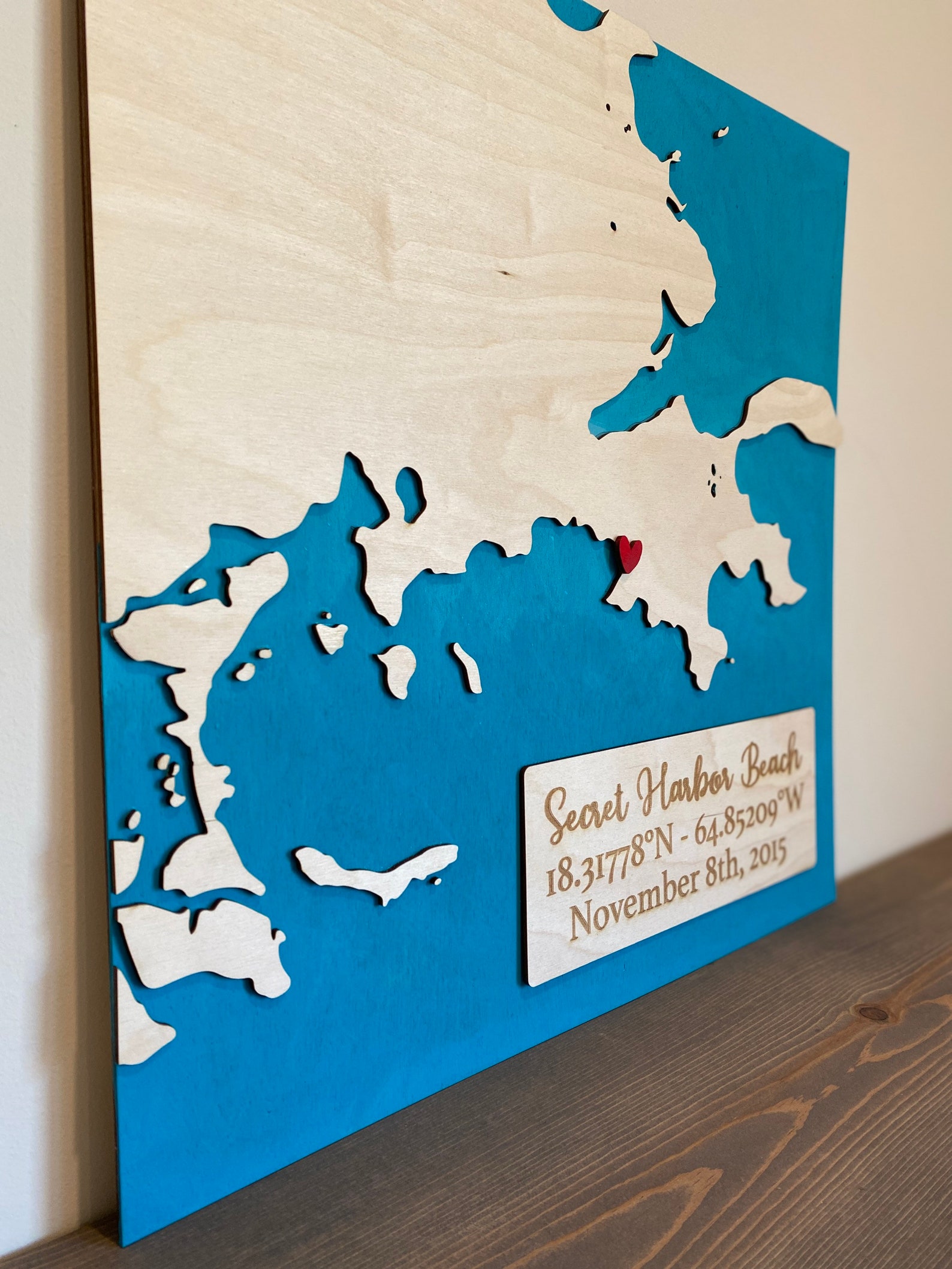 Custom Wedding Map Laser Engraved - Etsy