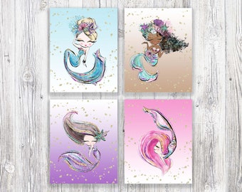 Mermaid printables | Etsy