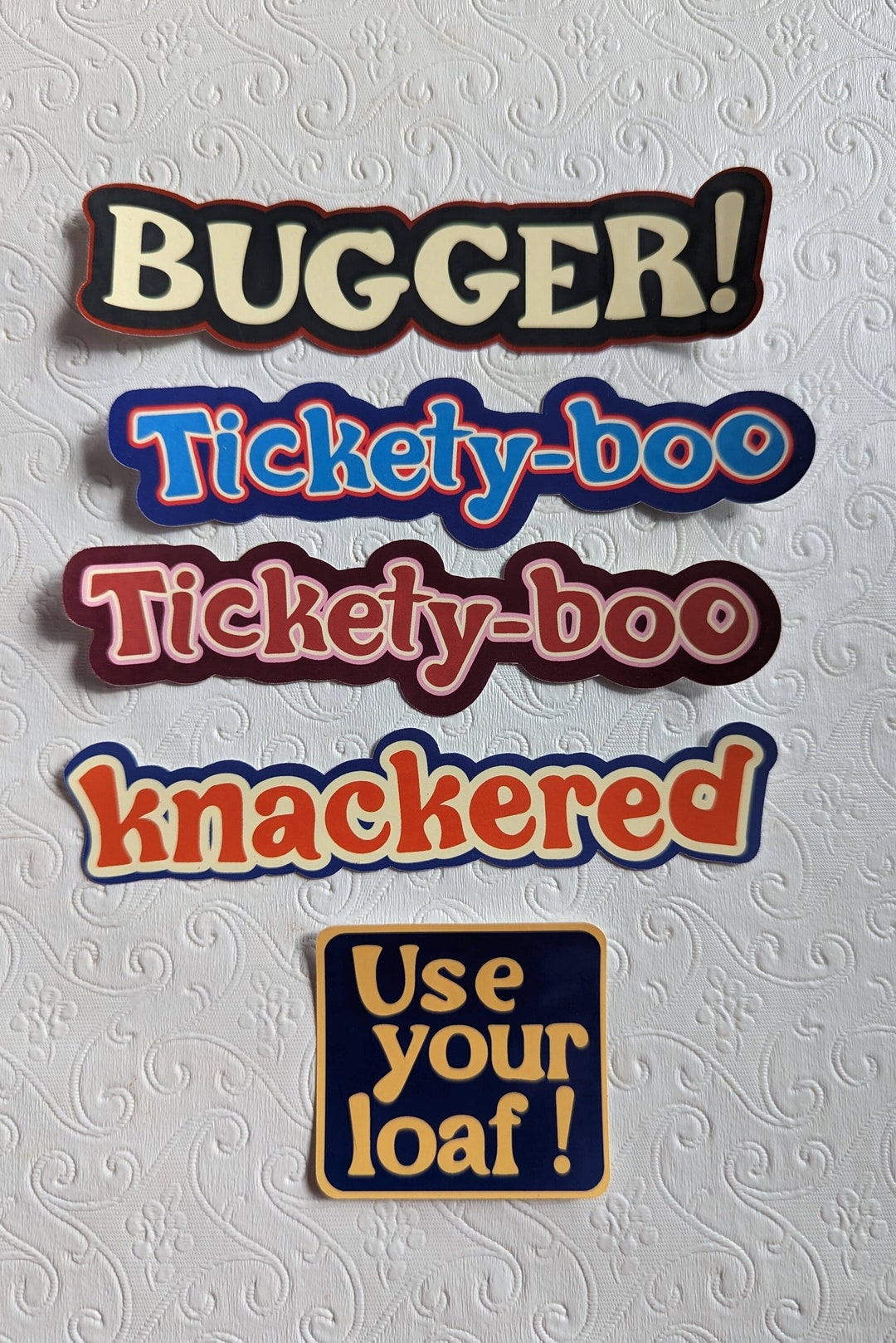 British Slang Vinyl Sticker Decal Multi-pack Set | Funny UK Words and ...