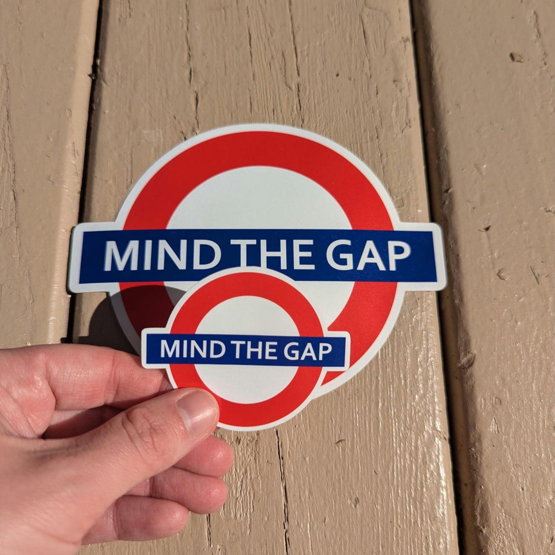 London Underground Tube "mind the Gap" Vinyl Decal, Bumper Sticker ...