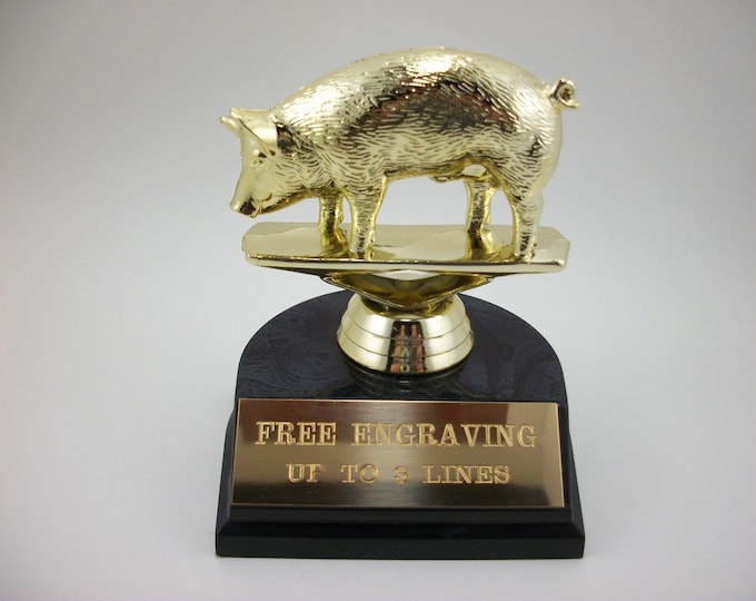 BBQ Cookout Trophy Award. Pig or Chicken. Free Engraving. - Etsy