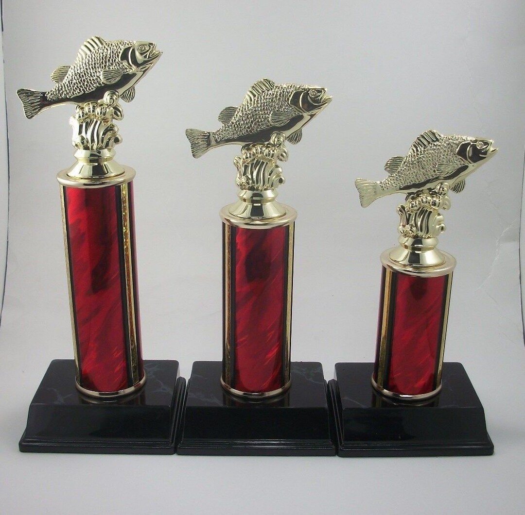 1st 2nd 3rd Place Fishing Trophy Fish Awards. Free Engraving - Etsy