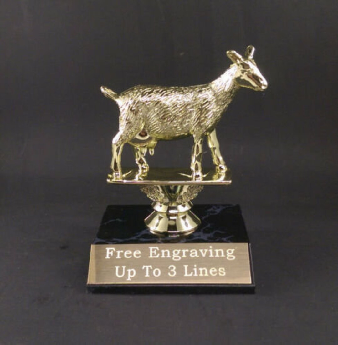 Goat Award Trophy. Greatest of All Time, G.O.A.T. Free Engraving. - Etsy