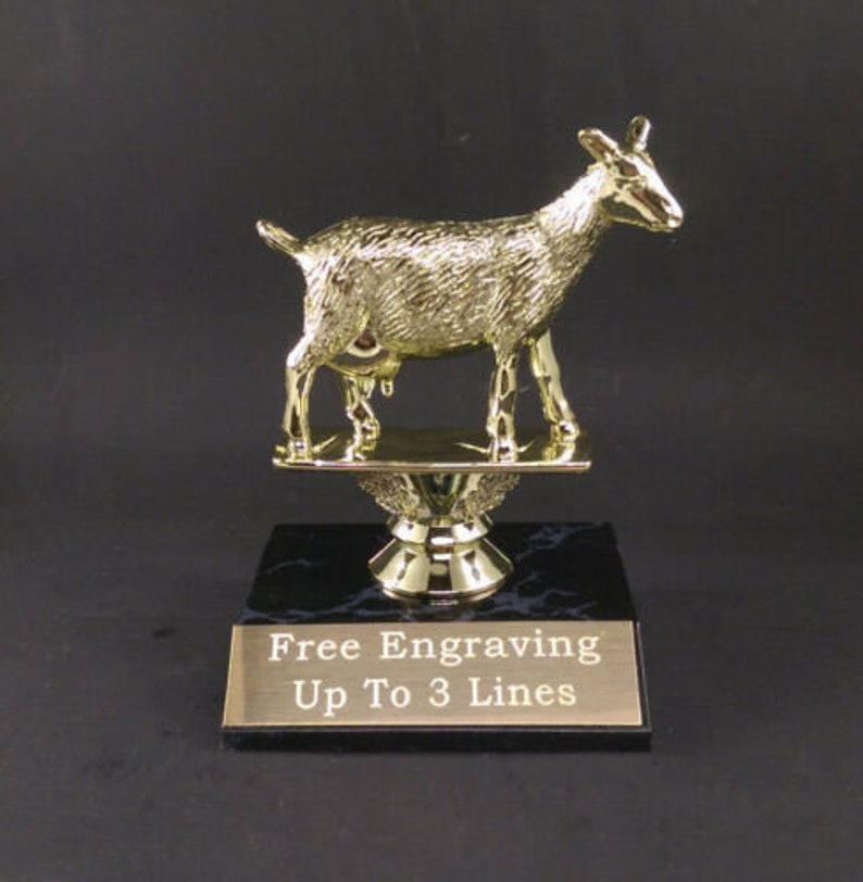 Goat Award Trophy. Greatest of All Time, G.O.A.T. Free Engraving. - Etsy