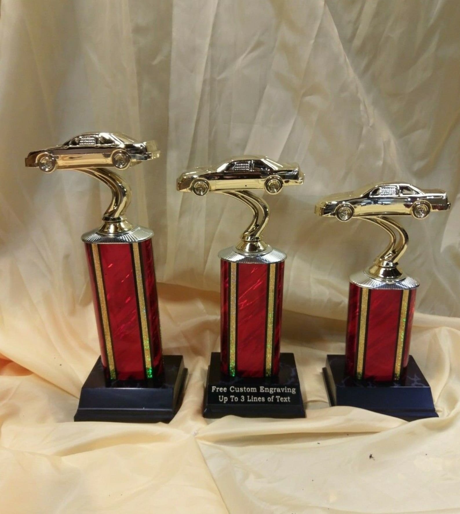 Car Show, Racing Trophies 1st, 2nd, 3rd Place. Free Engraving. - Etsy