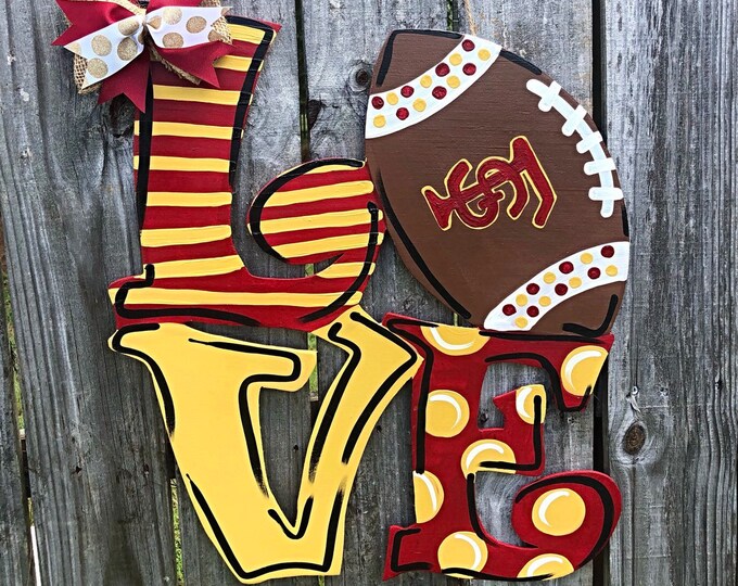 Football Door Hanger, Fall Door Decor, Football Door Decor, Football ...