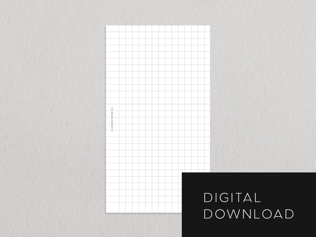 PRINTABLE Planner Personal Size Grid Page - Etsy