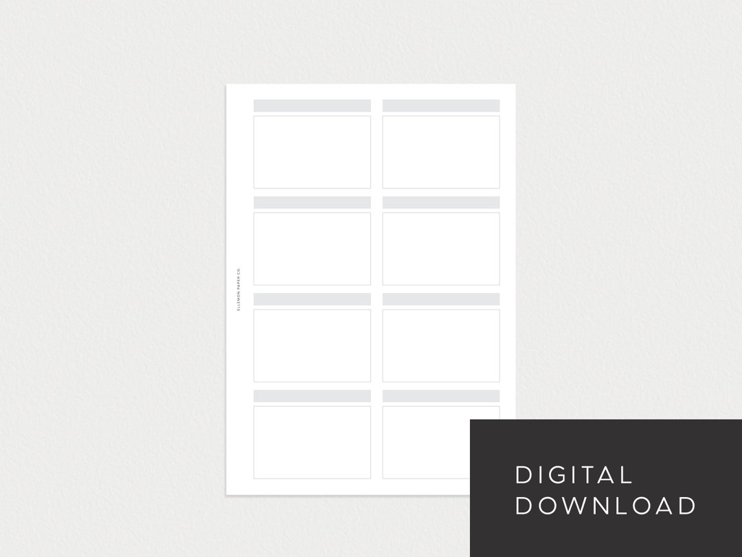 PRINTABLE Planner A5 8 Boxes - Etsy