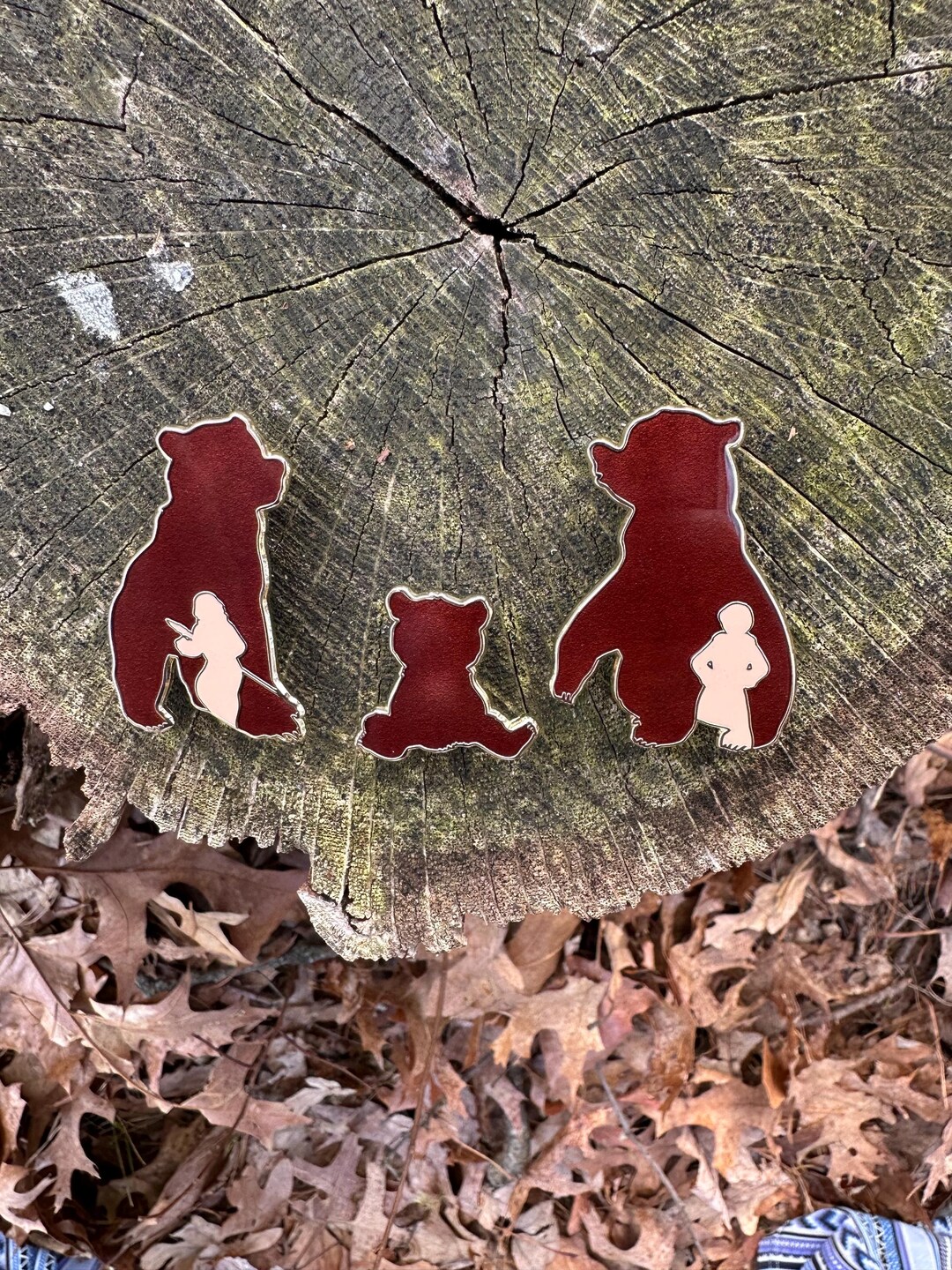 Brother Bear Fantasy Pin - 3 Pin Set Brother Bear Pins - Etsy