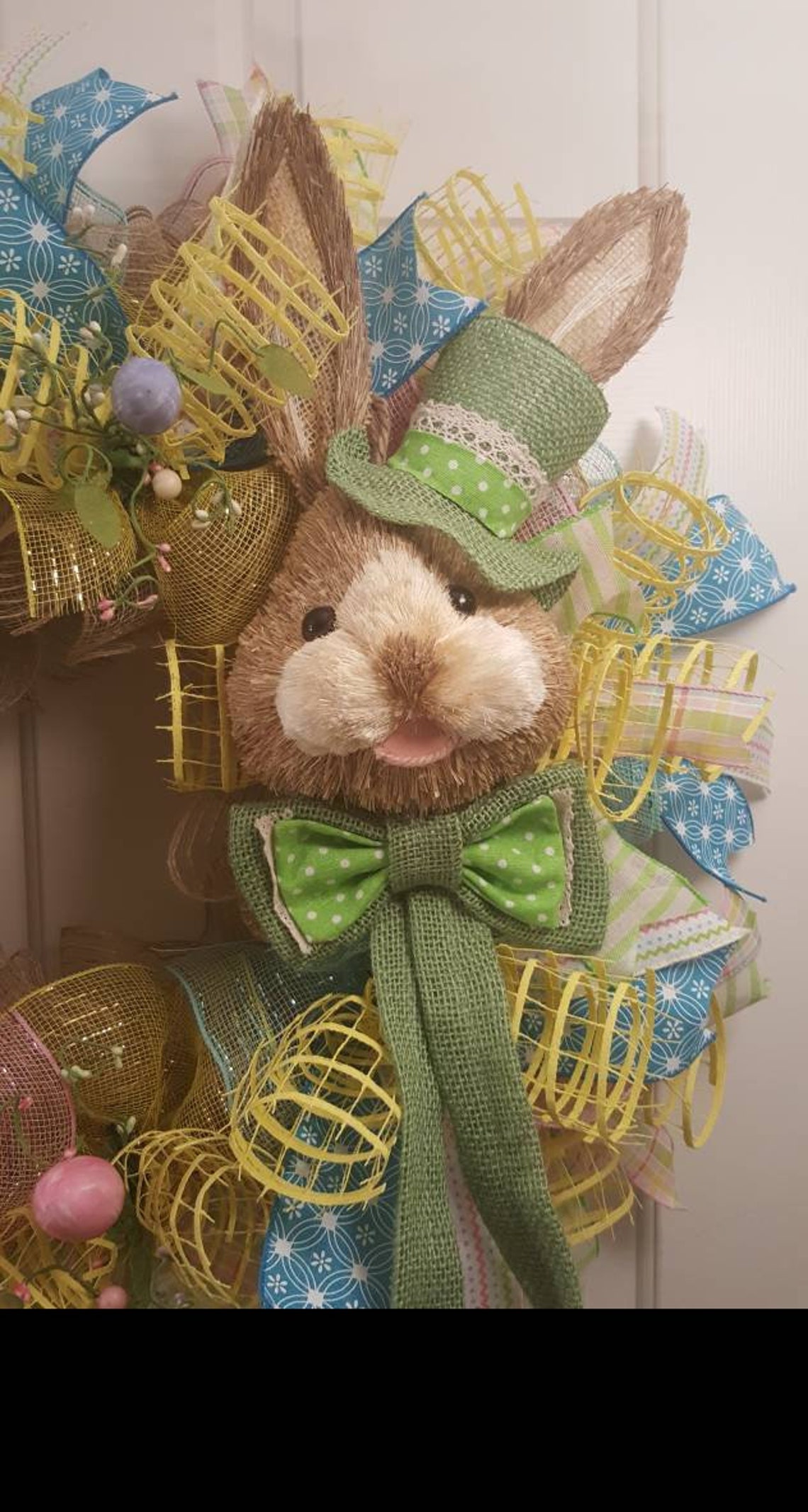 Easter Wreath Easter Bunny Wreath Bunny Wreath Happy Easter - Etsy