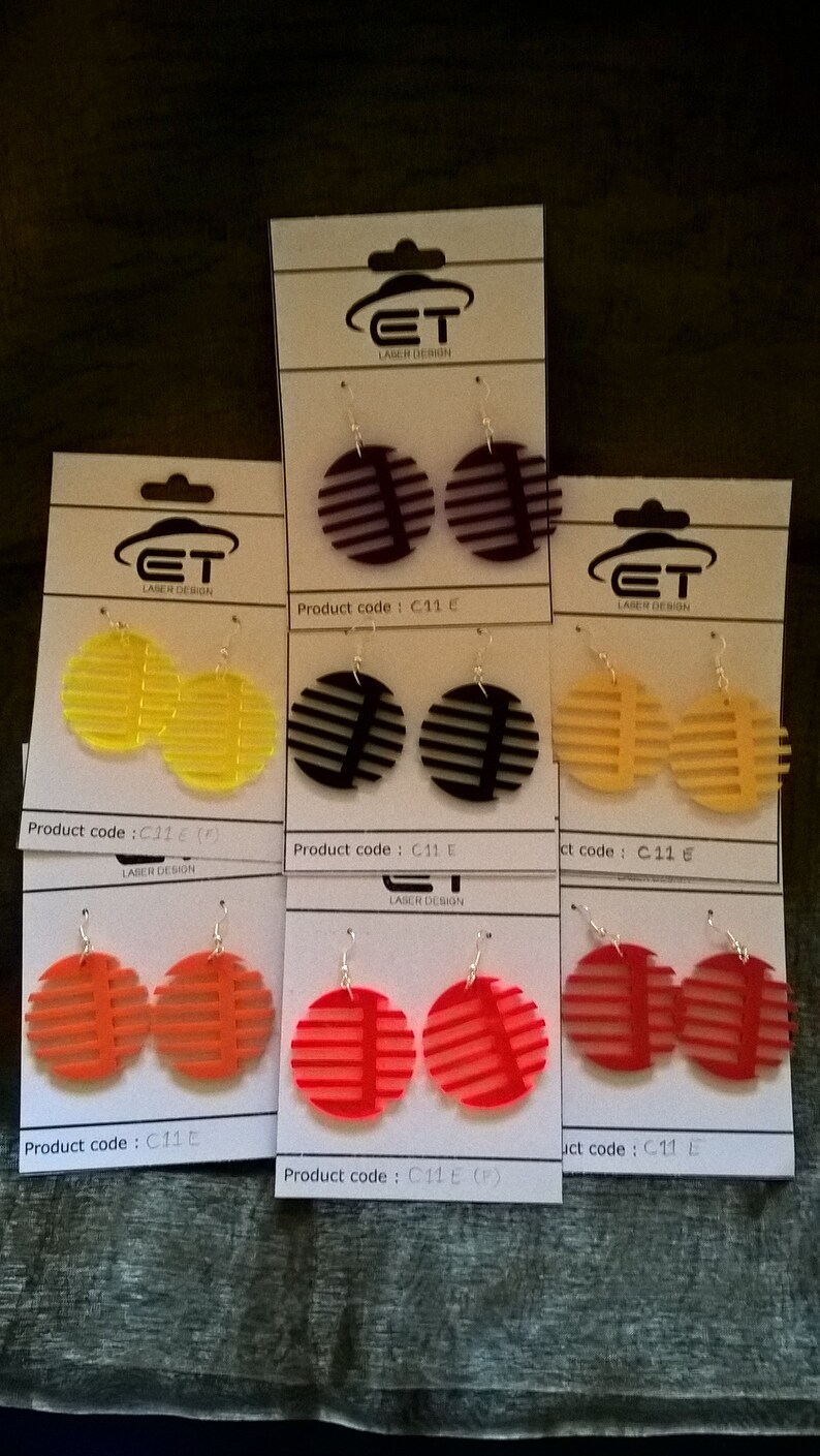 Funky Earrings Industrial Style Modern - Etsy