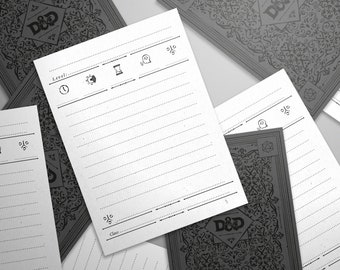 Dnd Blank Spell Cards ALL CLASSES Printable D&D 5e - Etsy