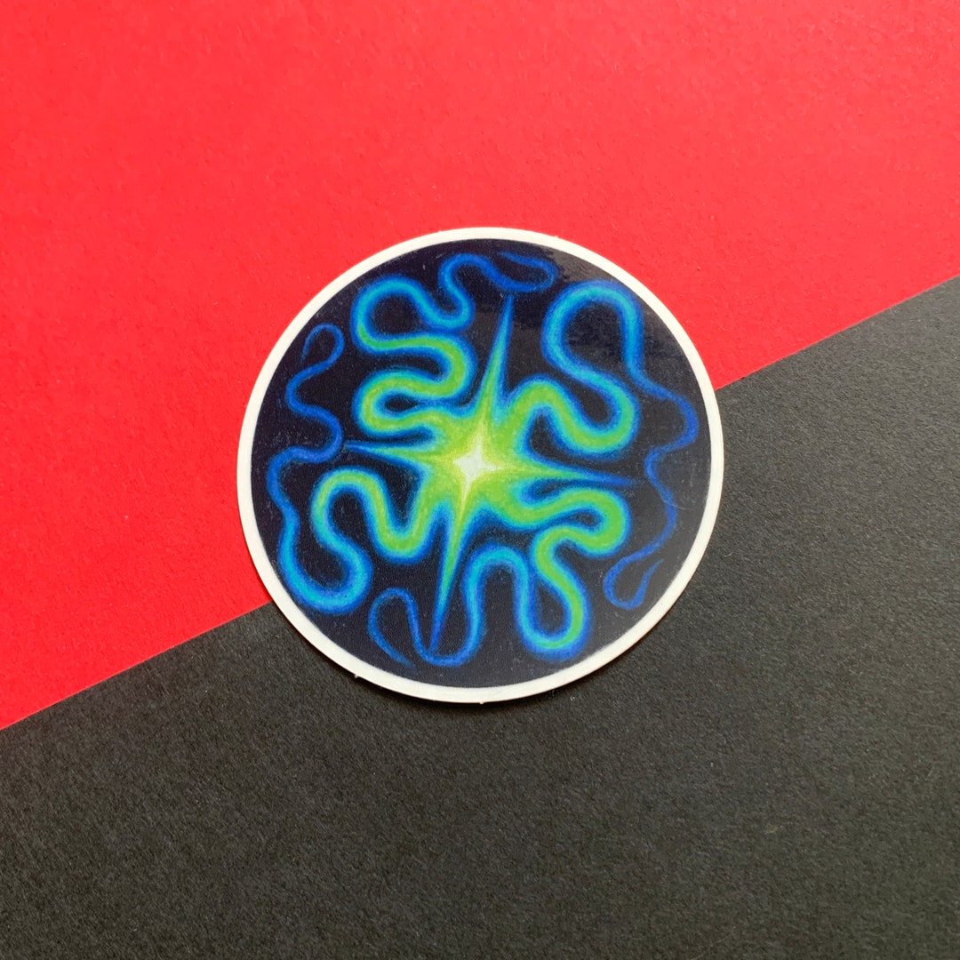 Star Circle Sticker - Etsy