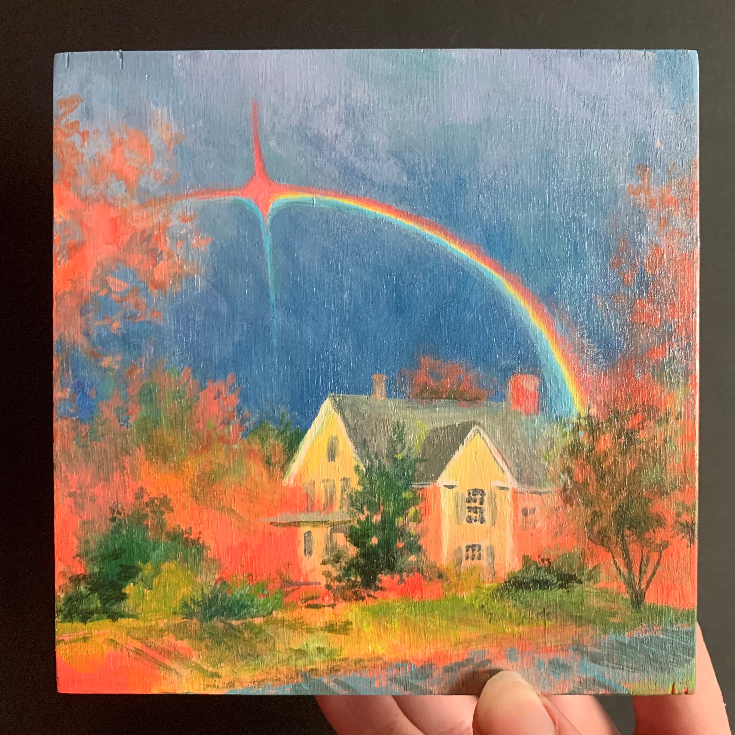 Star Studded Landscapes Mini Original Paintings - Etsy