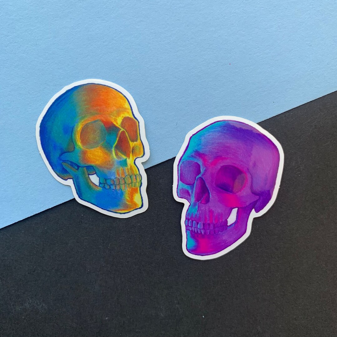 Skull Sticker Set - Etsy