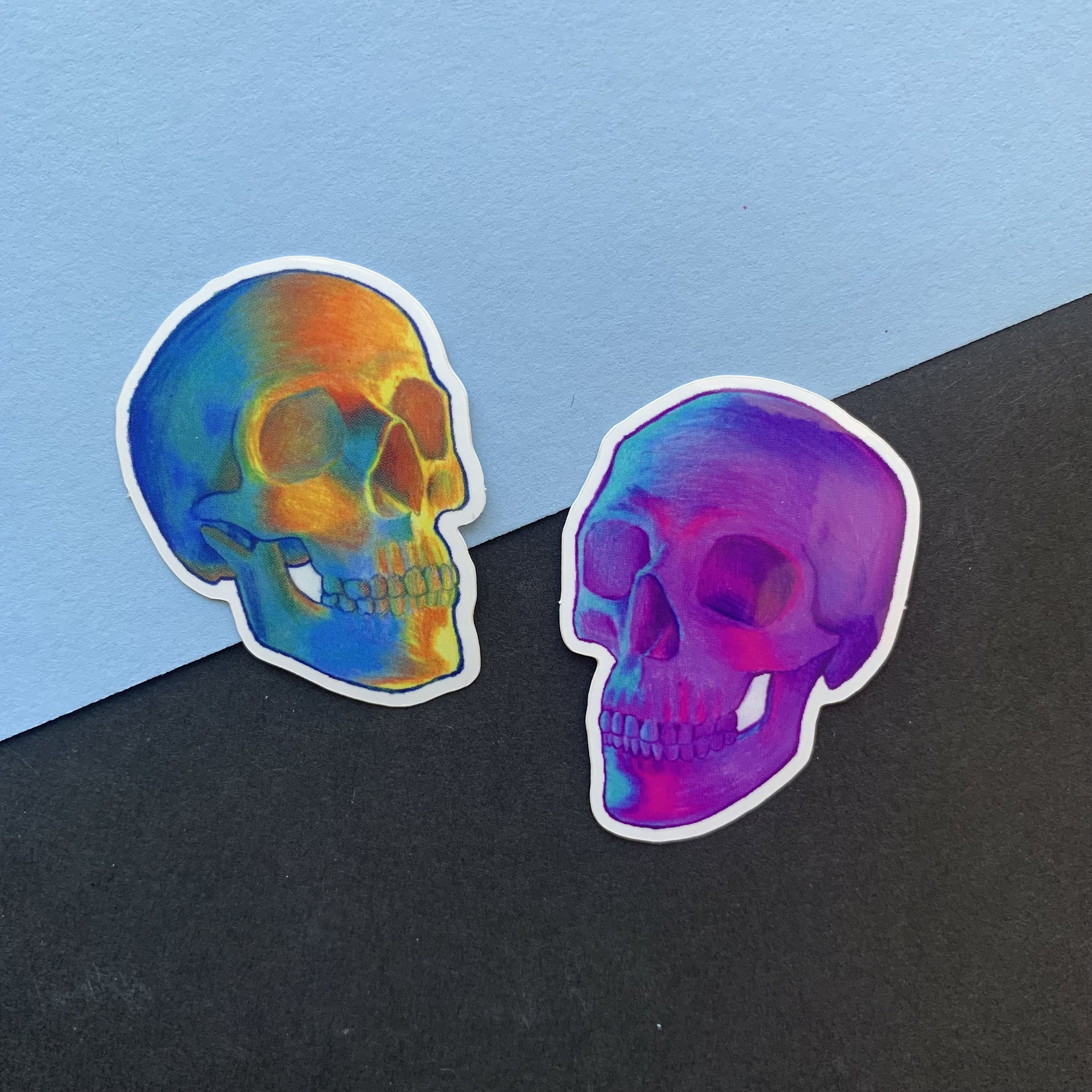 Skull Sticker Set - Etsy