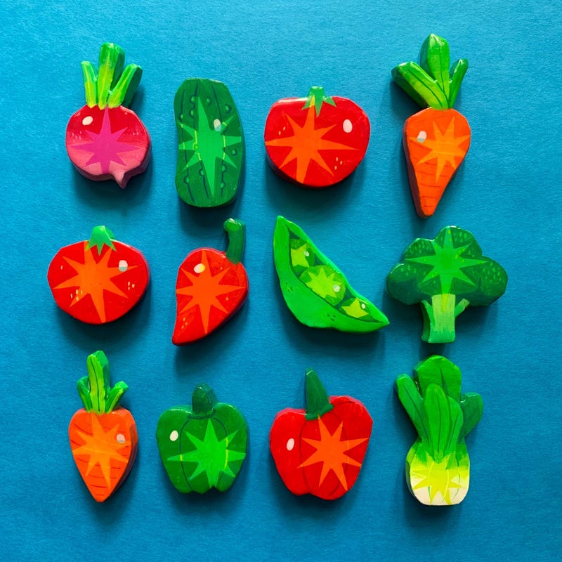 Vegetable Magnet - Etsy