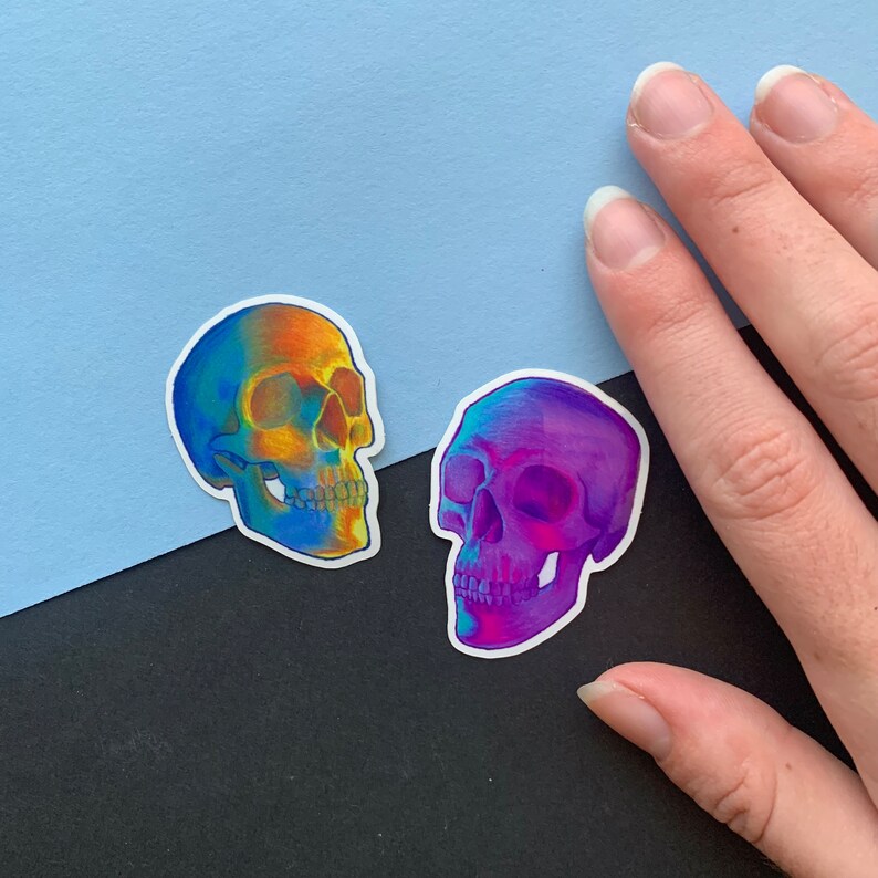Skull Sticker Set - Etsy