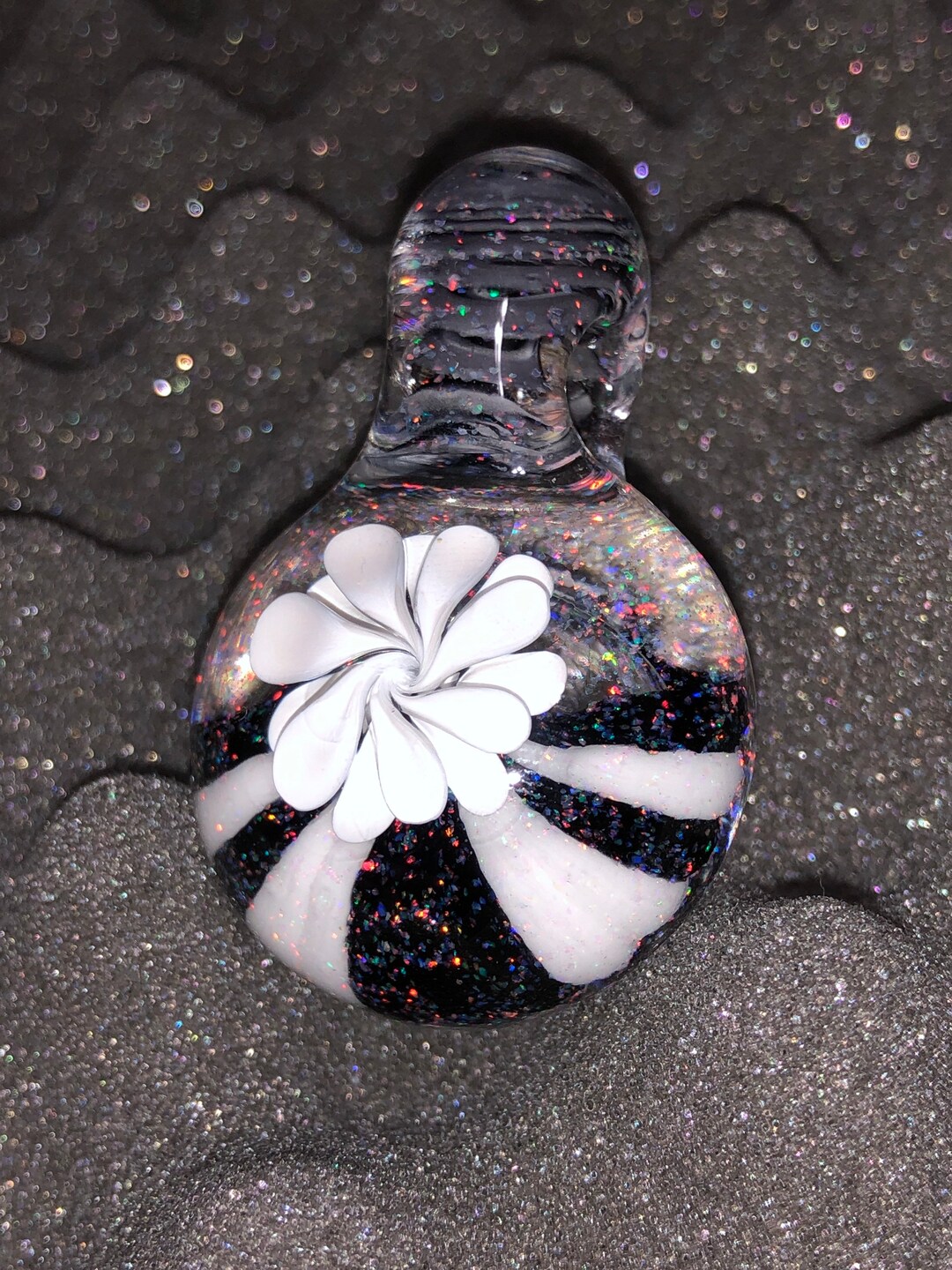 Sap Glass Crushed Opal Dotstack Pendant - Etsy