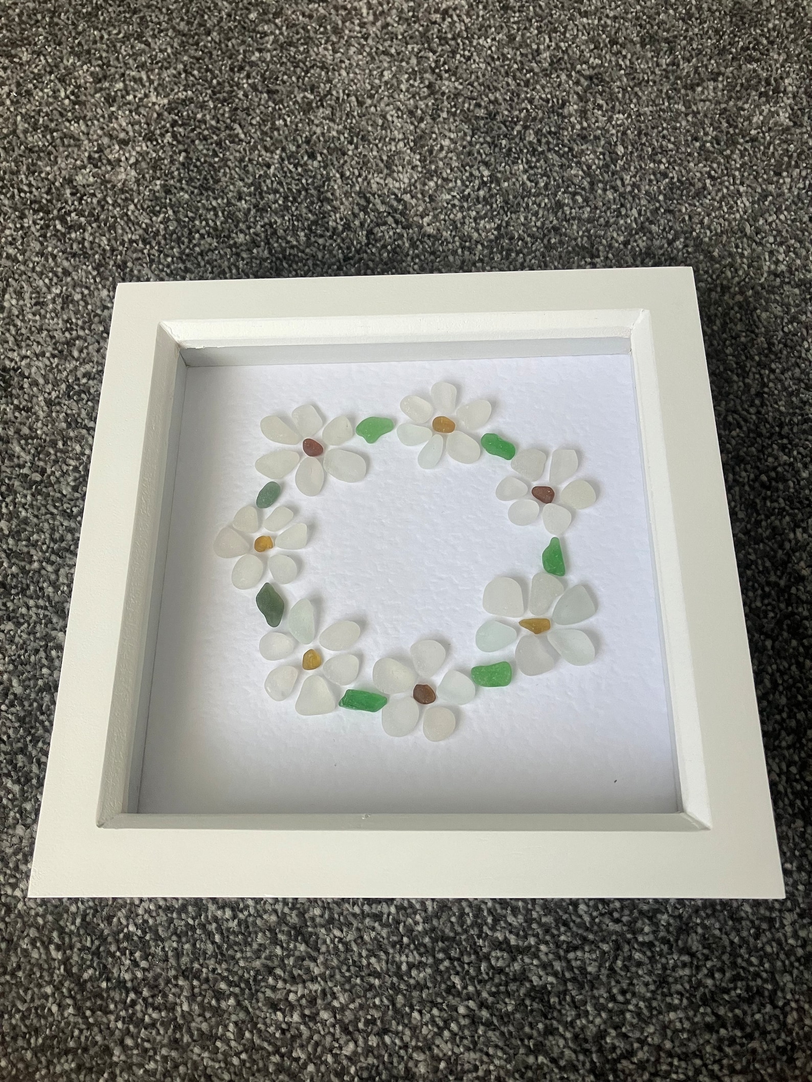 Sea Glass Art, Sea Glass, Sea Glass Picture, Handmade, Beach, Wall Art ...