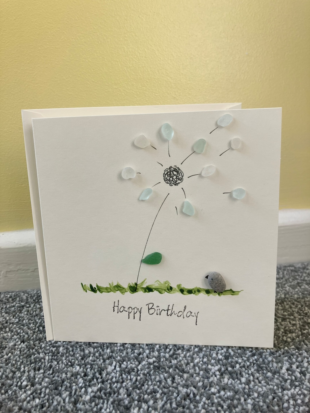 Sea Glass Birthday Card Wishing Handmade Sea Glass - Etsy