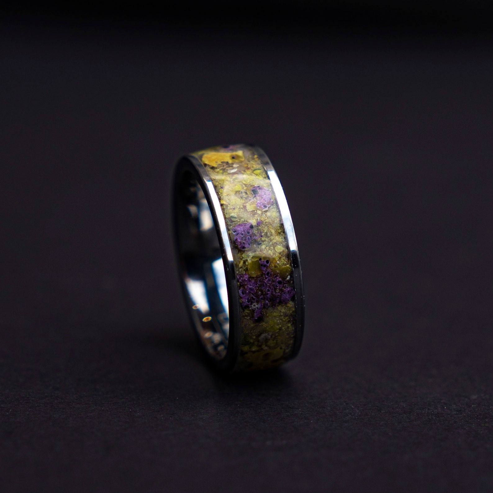 Atlantisite Ring Earth Stone Ring Glow in the Dark Ring - Etsy