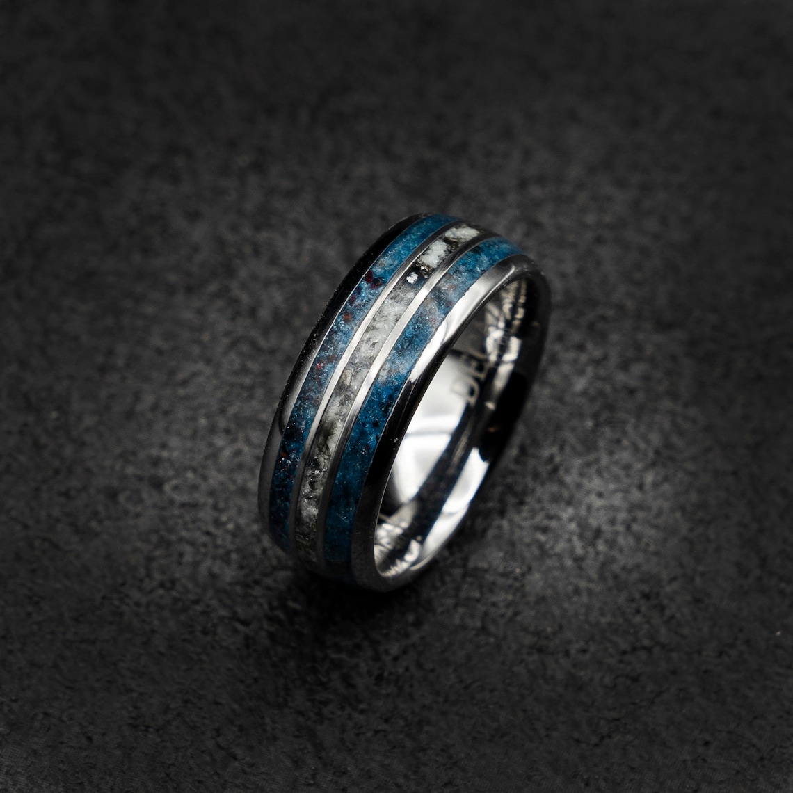 Mens Opal Ring. Galaxy Opal. Tungsten Ring for Men. Meteorite - Etsy