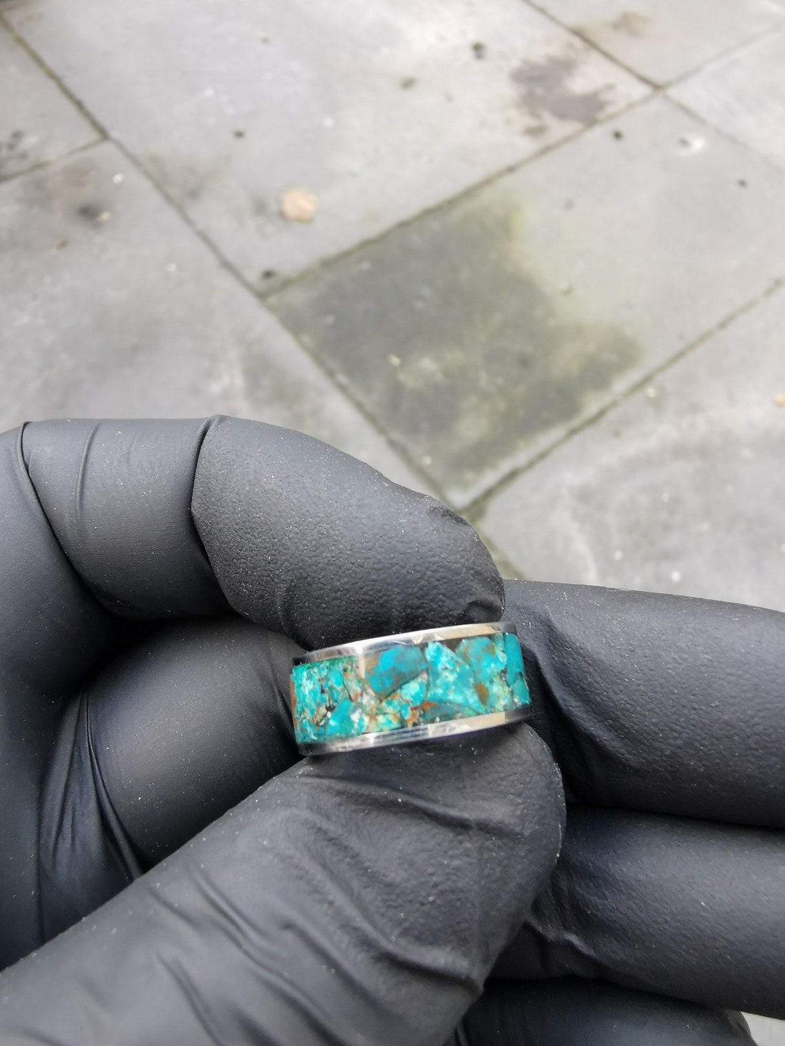 Chrysocolla ring Healing crystal ring chrysocolla jewelry | Etsy