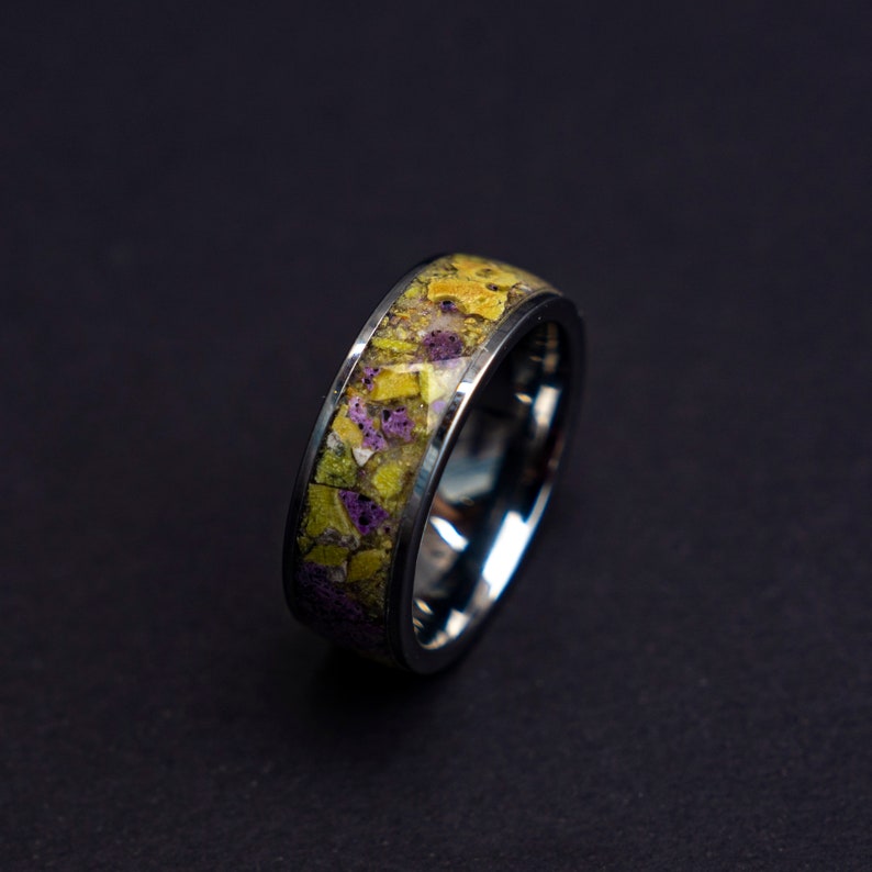 Atlantisite Ring Earth Stone Ring Glow in the Dark Ring - Etsy