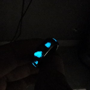 Glow Stone Ring, Genuine Opal, Australian Opal Ring, Meteorite Dust ...