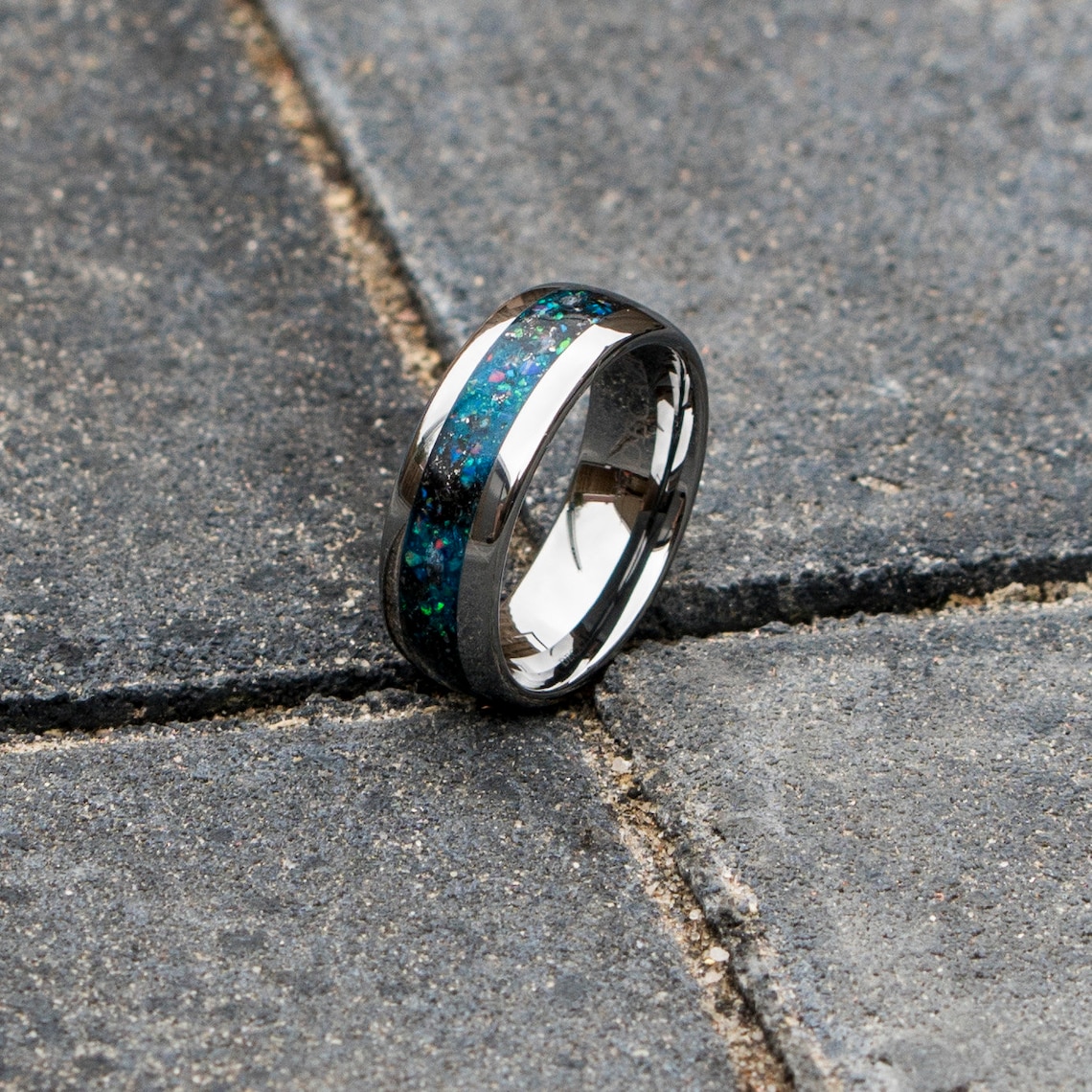 Mens Wedding Band Mens Ring Meteorite Ring Mens Rings - Etsy