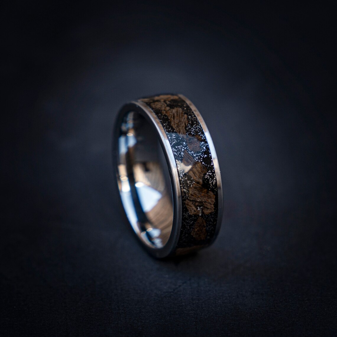 Triceratops Meteorite Ring, Dinosaur Bone, Mens Ring, Triceratops ...