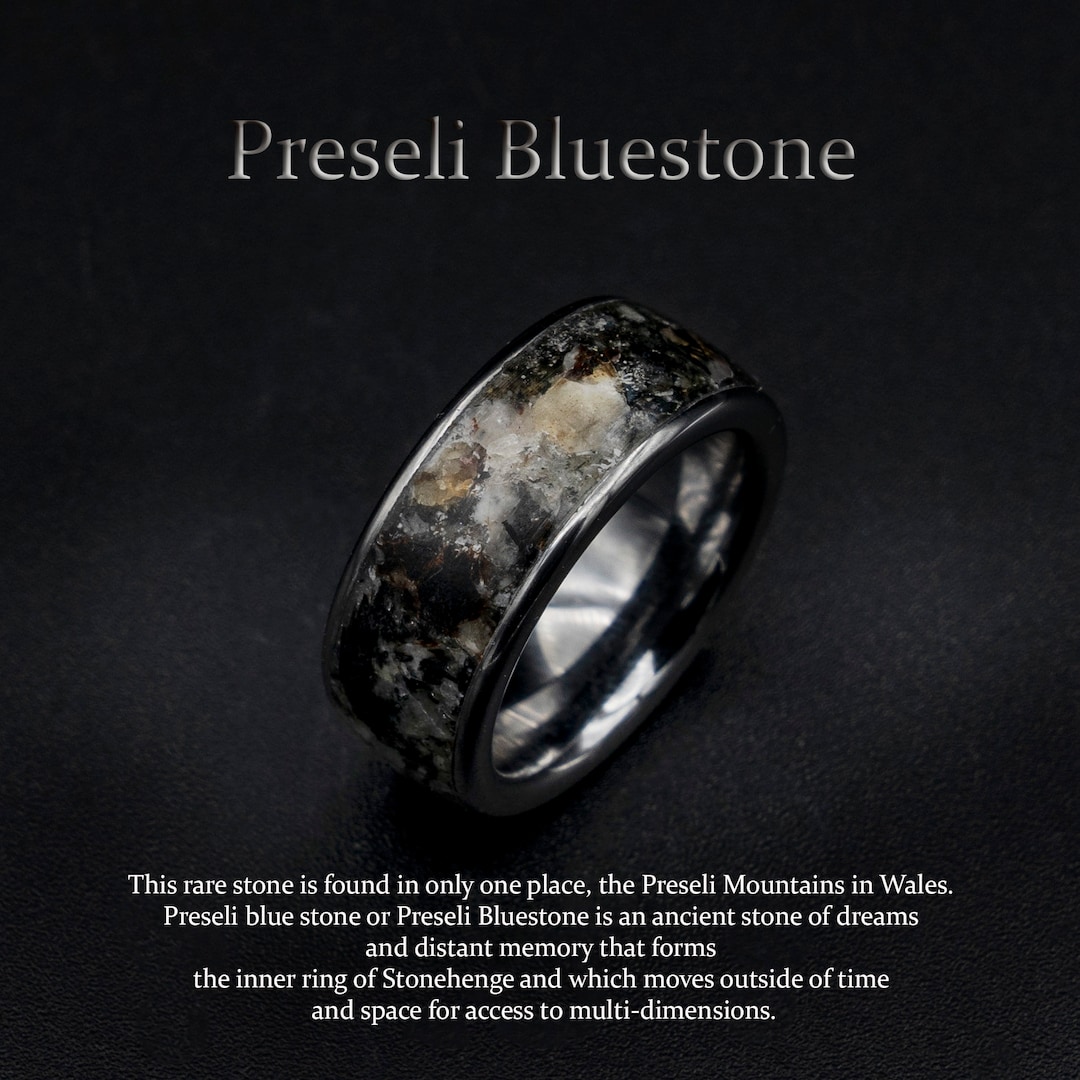 Preseli Bluestone Ring, Earth Stone Ring, Healing Crystal Ring, Healing ...