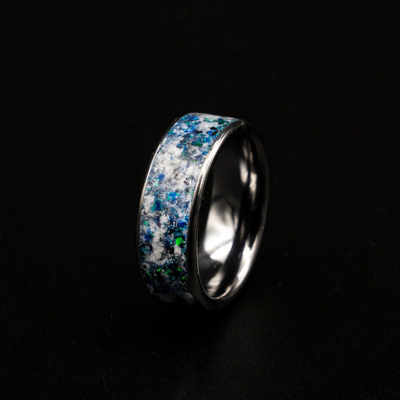 Black Friday Sale, Glow in the Dark, Glow Ring, Blue Opal Ring ...