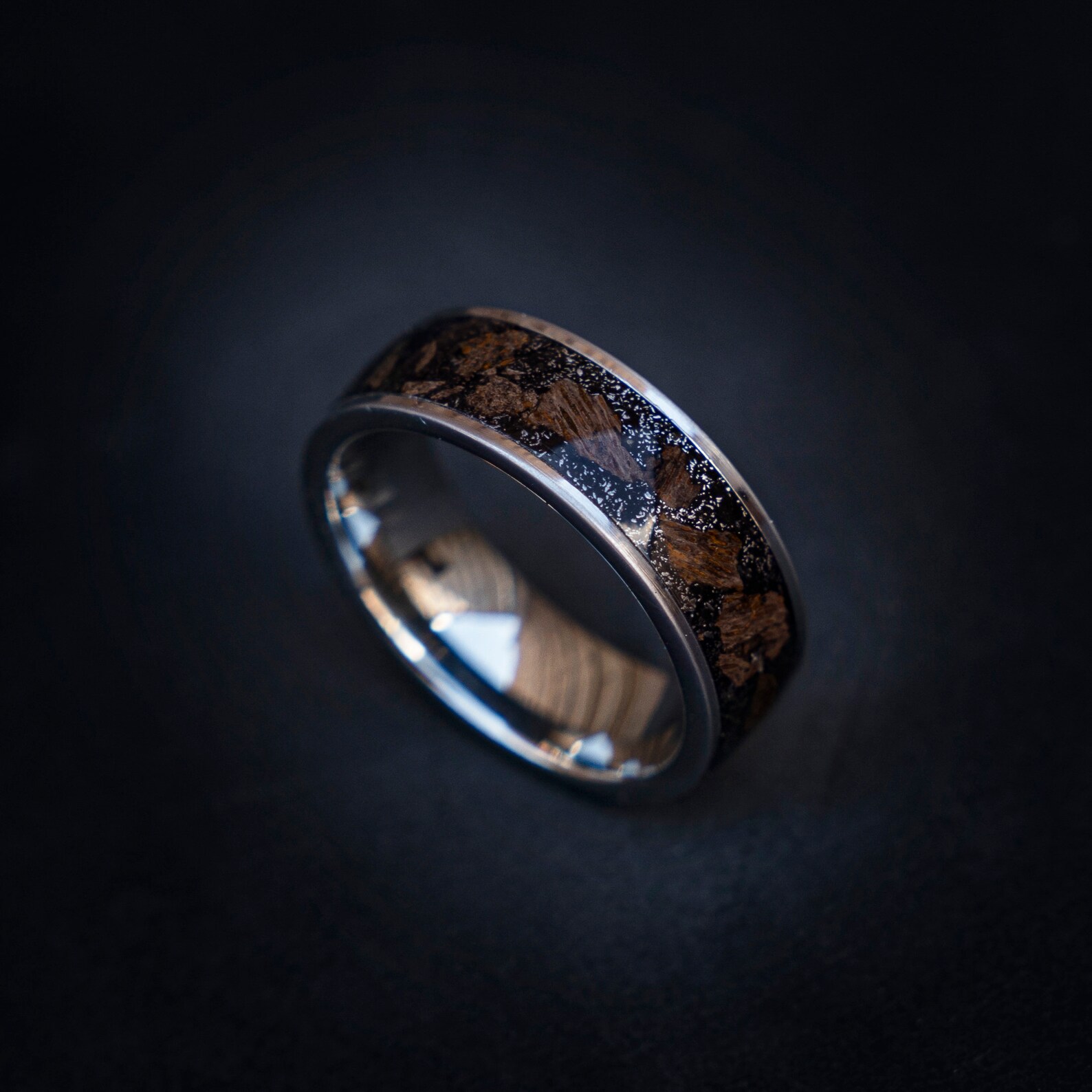 Triceratops Meteorite Ring Dinosaur Bone Mens Ring - Etsy