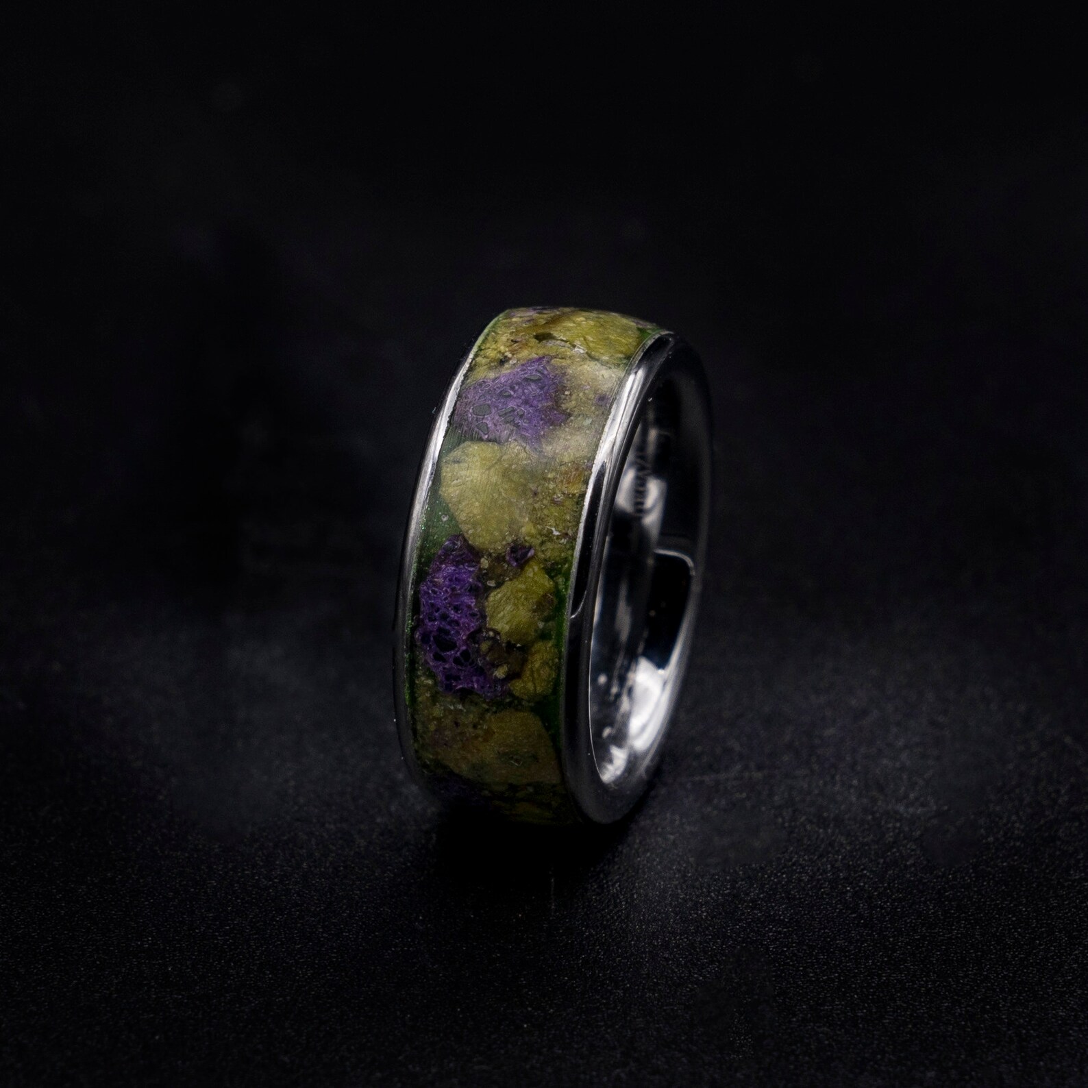 Atlantisite Ring Earth Stone Ring Glow in the Dark Ring - Etsy