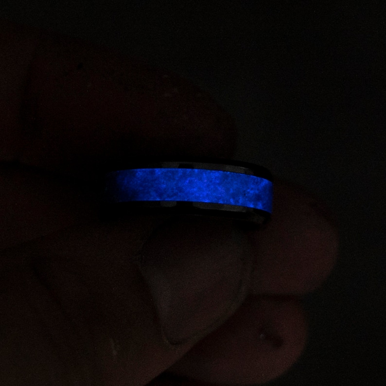 Glow in the Dark Ring Man Opal Ring Galaxy Opal Unique Mens - Etsy