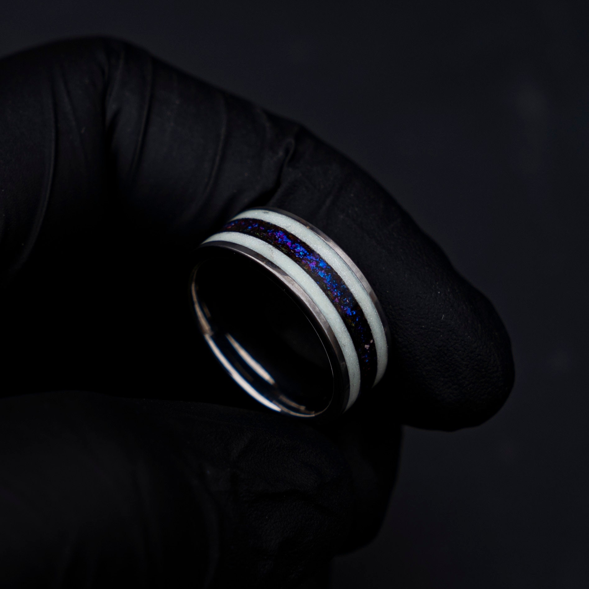 Glow in the dark ring, glow ring, mens wedding band, tungsten ring men ...