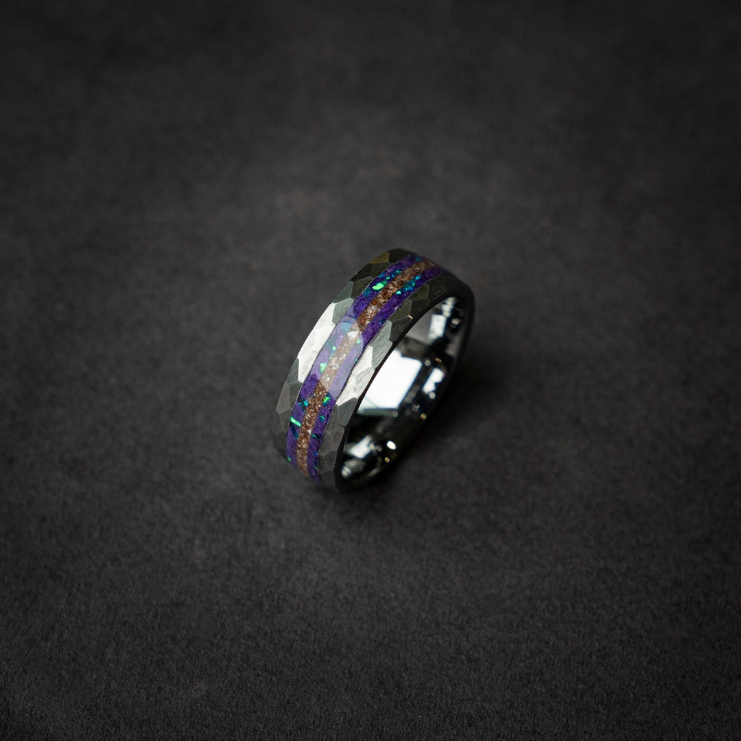 Opal T-rex Dinosaur Bone Meteorite Ring, Engagement Ring, Mens Ring ...