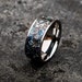Titanium Shaving Ring. Glowstone Ring. Man Opal Ring. Unique Mens Ring ...