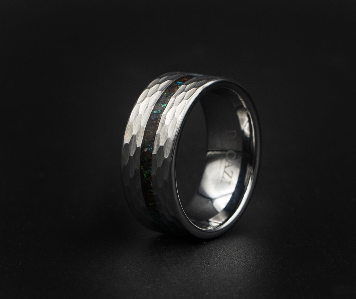 Dinosaur bone mens wedding ring, t rex bone ring, dinosaur mens ring ...