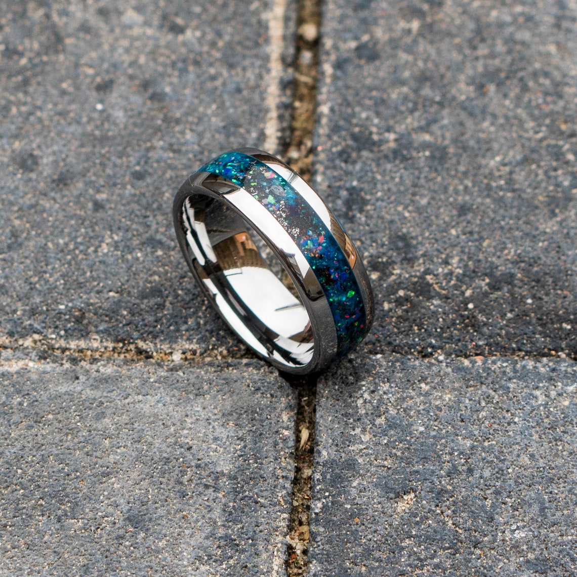 Mens Wedding Band Mens Ring Meteorite Ring Mens Rings - Etsy